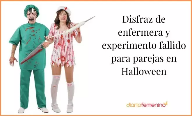 Sygeplejerskekostume og mislykket eksperiment for par på Halloween