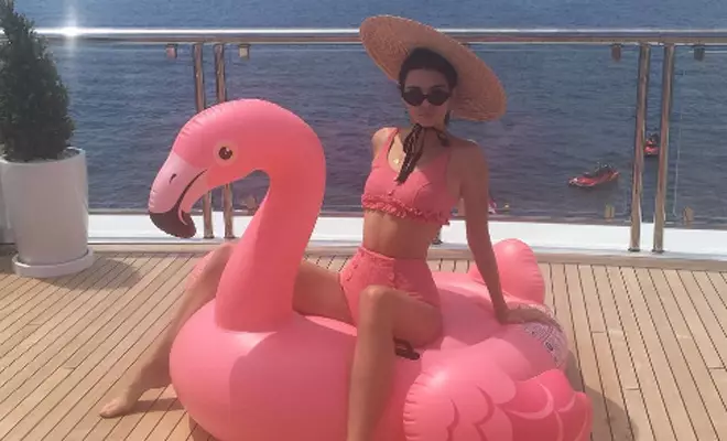 kendall gülgüne flamingo ýüzýär