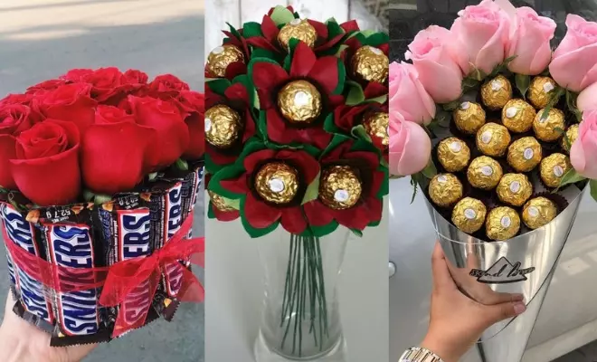DIY 선물: 발렌타인 데이를 위한 초콜릿 꽃