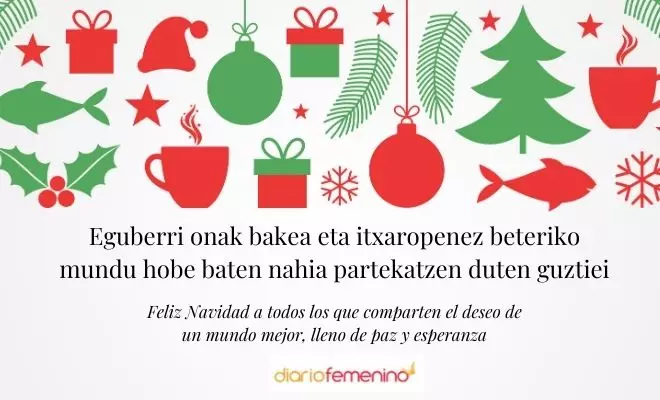 Slika z božičnimi voščili v baskovščini
