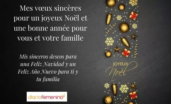 Fermosa felicitación de Nadal en francés