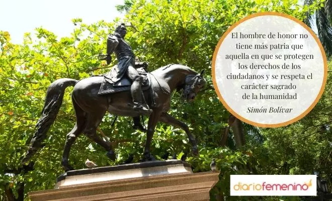 Ymadroddion gorau Símon Bolívar: delwedd gyda neges