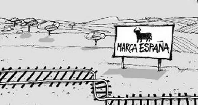 Cartoon vum El Punt Avui iwwer d'Tragedie vu Santiago